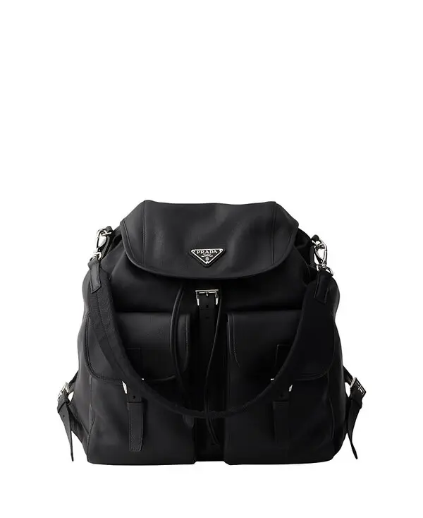Prada Leather Backpack - Black