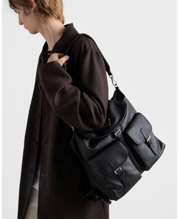 Prada Leather Backpack - Black