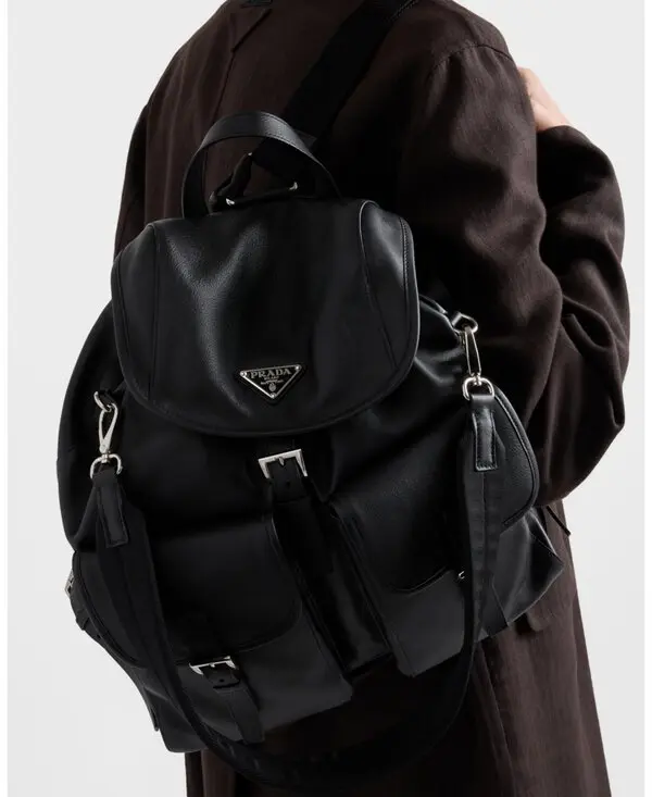Prada Leather Backpack - Black