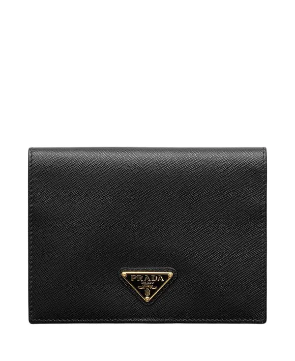 Prada Saffiano Leather Passport Holder - Black