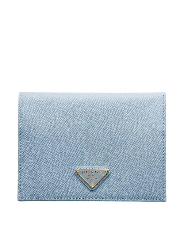 Prada Saffiano Leather Passport Holder - Light Blue