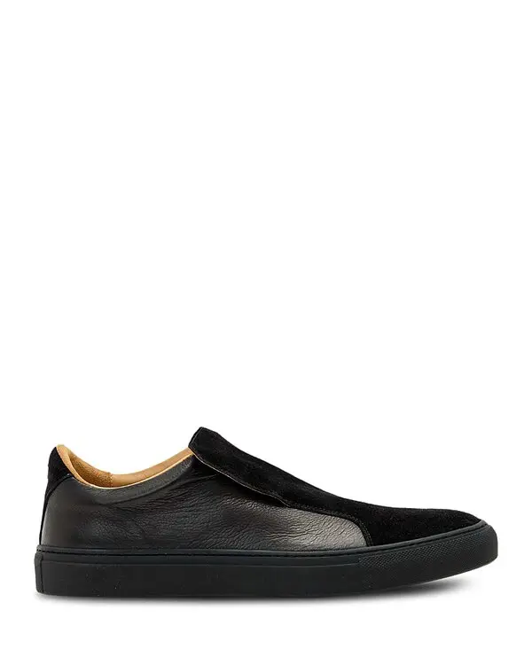 John Varvatos 315 Reed Laceless Low Top Sneaker - Black