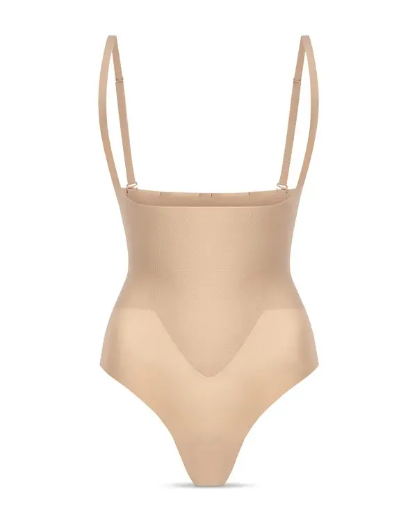 Commando Zone Smoothing Open Bust Bodysuit - Beige