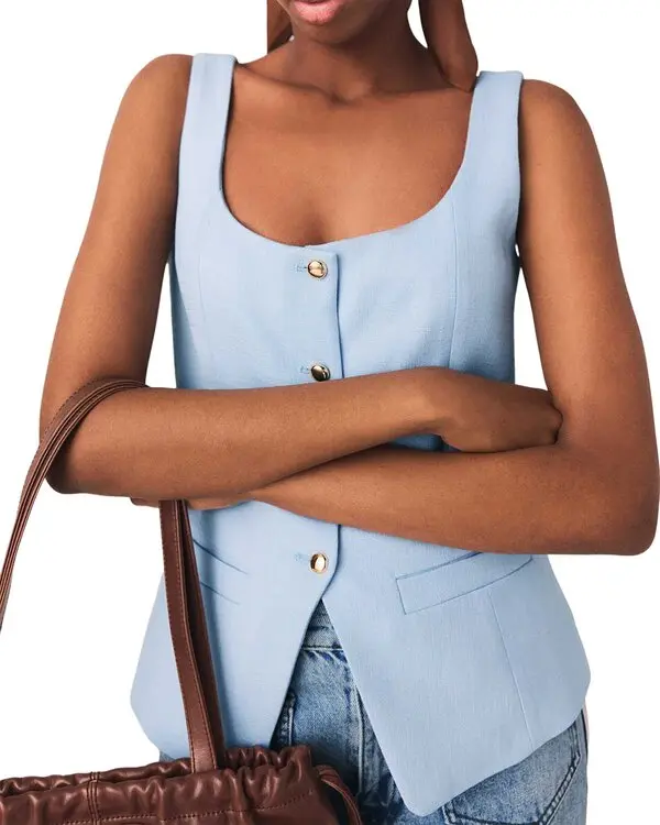 Maje Londibly Sleeveless Tailored Jacket
