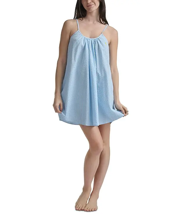 Polo Ralph Lauren Seersucker Slip Dress - Baltic Sea