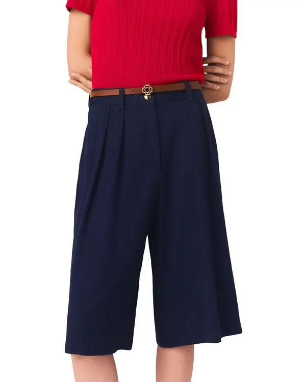 Maje Icailly Linen Blend Bermuda Shorts