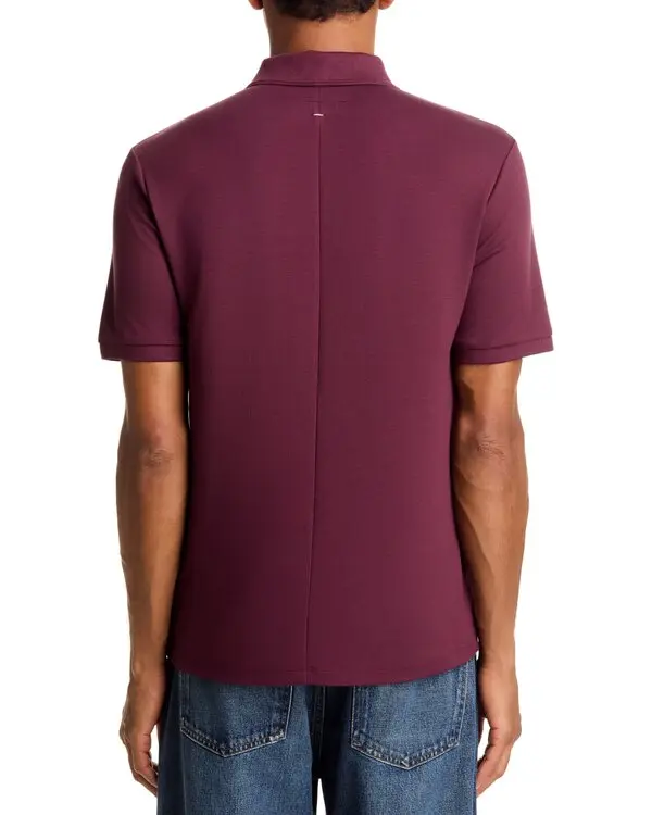 Rag & Bone Tech Pique Slim Polo Shirt - Dark Red