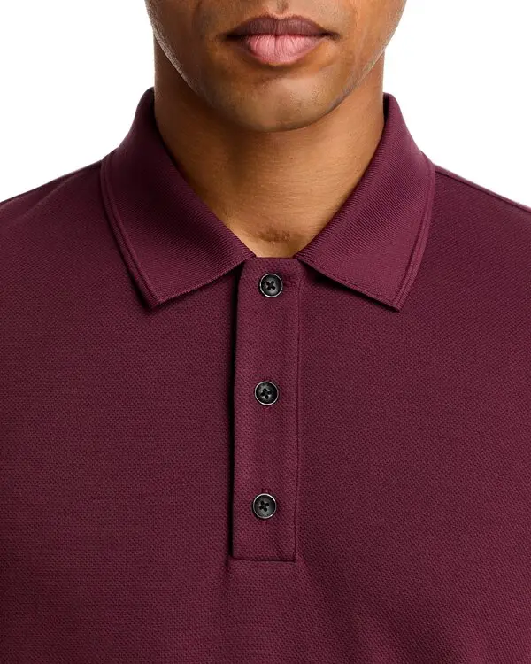 Rag & Bone Tech Pique Slim Polo Shirt - Dark Red