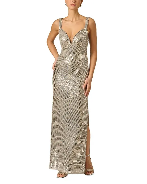 Adrianna Papell Beaded Evening Gown