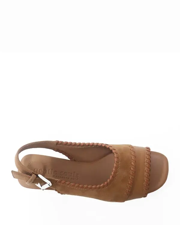 KENNETH COLE Samarra Slingback Sandals - Tan Suede