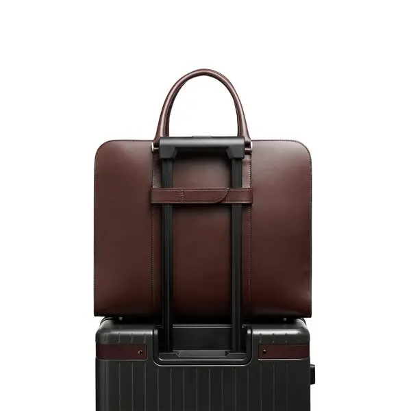 CARL FRIEDRIK Leather Smart Holder - Chocolate