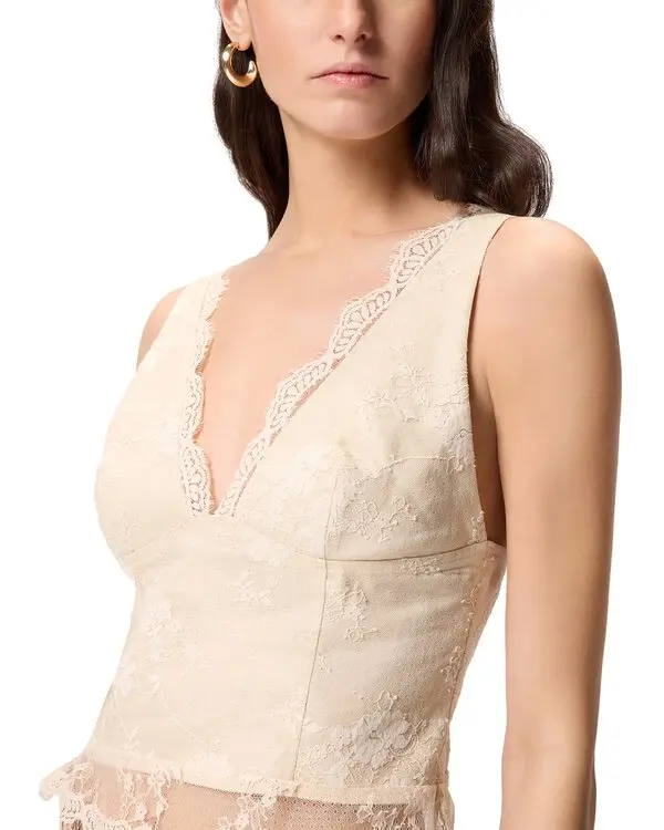 Pinko Janessa Sleeveless Lace Top - C