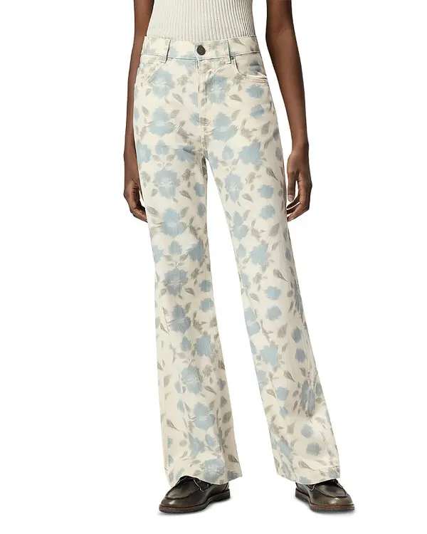 Pinko Wanda Wide-leg Floral Jeans - Ce