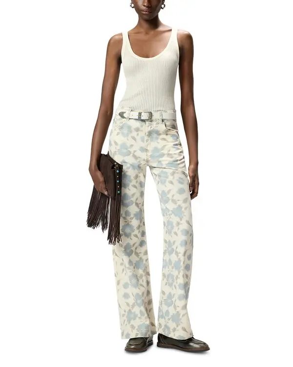 Pinko Wanda Wide-leg Floral Jeans - Ce