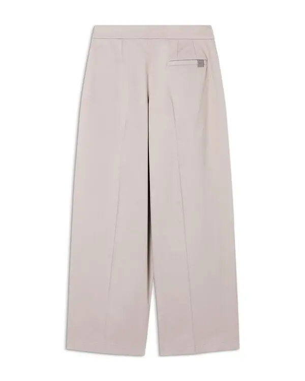 Emporio Armani Wide Leg Pleated Pants - Solid Light