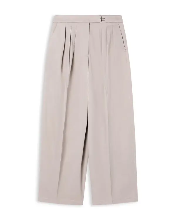 Emporio Armani Wide Leg Pleated Pants - Solid Light