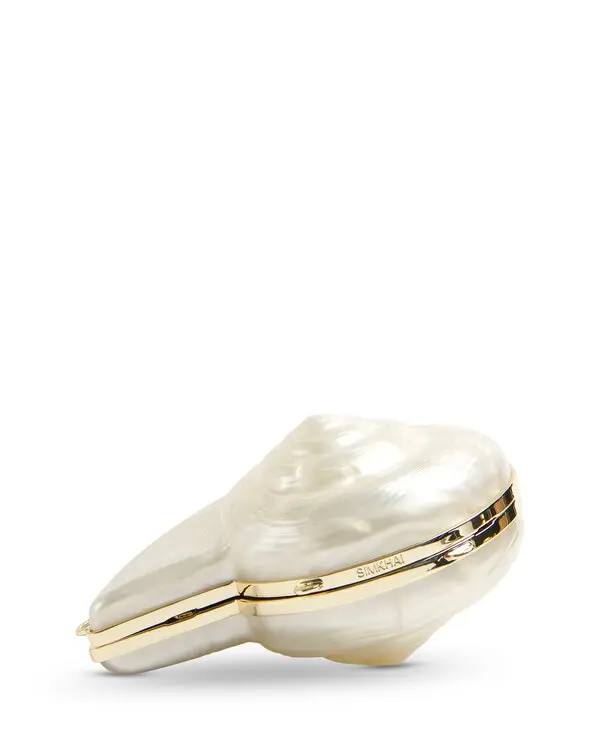 Simkhai Marion Shell Clutch - Pearl