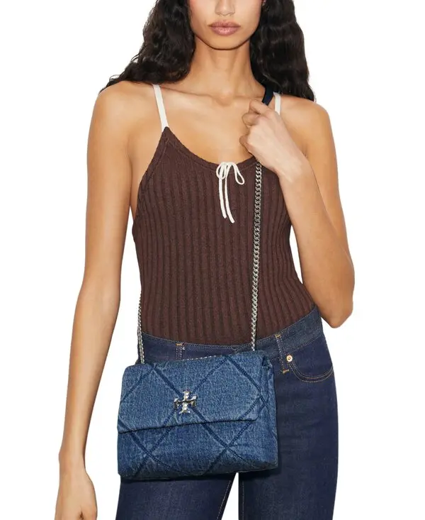 Tory Burch Kira Small Quilted Shoulder Bag - Blue