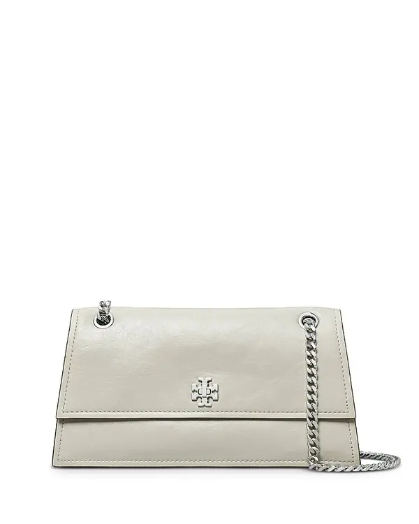 Tory Burch Kira Turlock Mini Leather Shoulder Bag - Ash Cloud