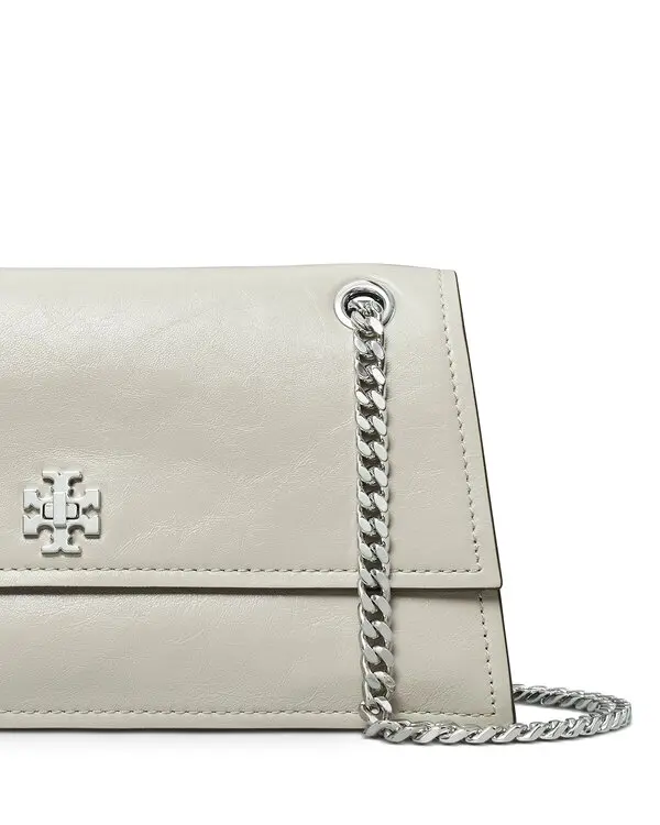Tory Burch Kira Turlock Mini Leather Shoulder Bag - Ash Cloud