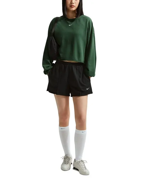 Nike Mid Rise French Terry Shorts - Black/sail