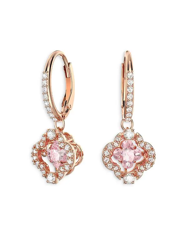 SWAROVSKI Una Clover Drop Earrings - Pink