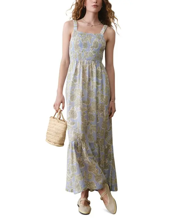 Marine Layer Selene Maxi Dress - Blue Print