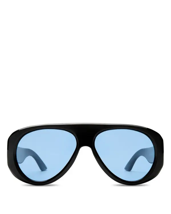 Le Specs Dream Boat Aviator Sunglasses, 57mm - Black