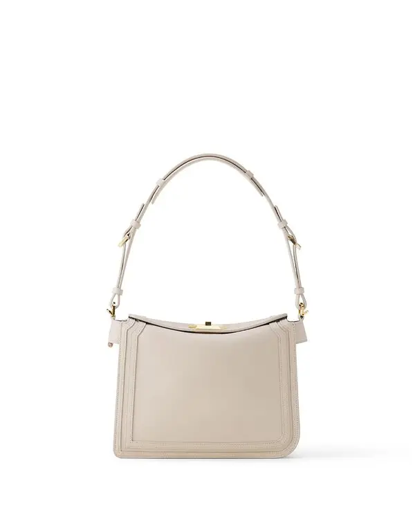 LANVIN Small Asymmetrical Leather Bag - Plaster