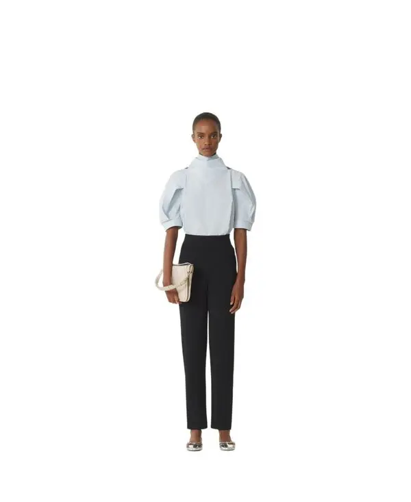 LANVIN Small Asymmetrical Leather Bag - Plaster