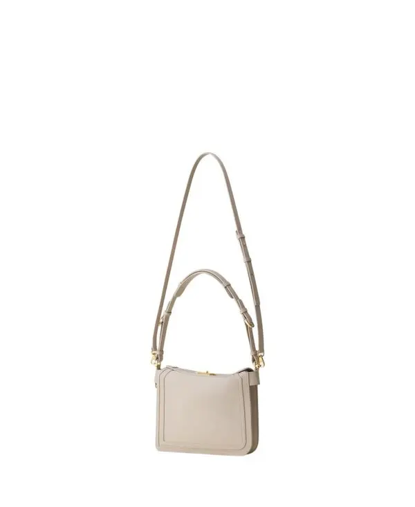 LANVIN Small Asymmetrical Leather Bag - Plaster