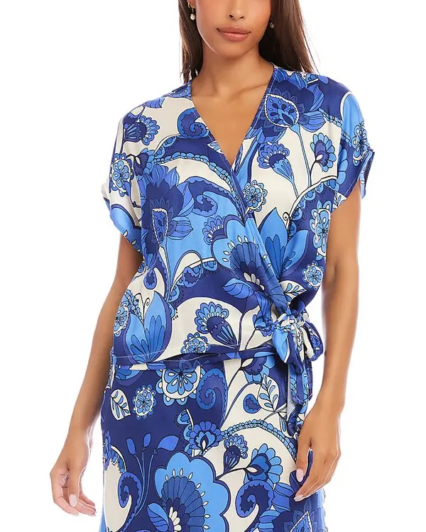 Karen Kane Blouson Wrap Tie Top