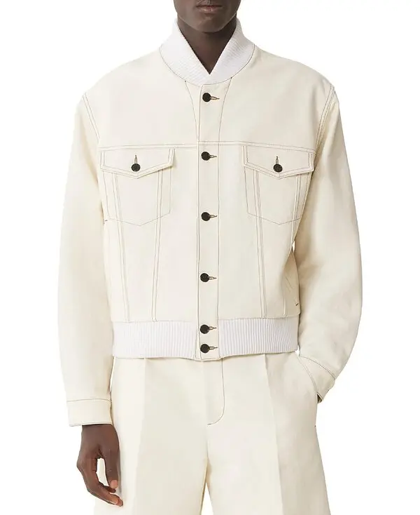LANVIN Denim Teddy Jacket - White/beige.