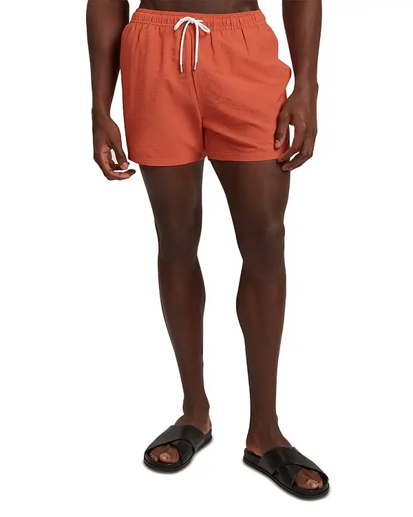 Ted Baker London Heffner Seersucker Swim Short 4.72 - Red
