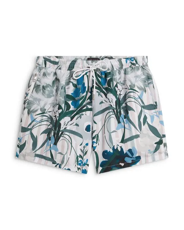 Ted Baker London Floral Stripe Printed Swim Short