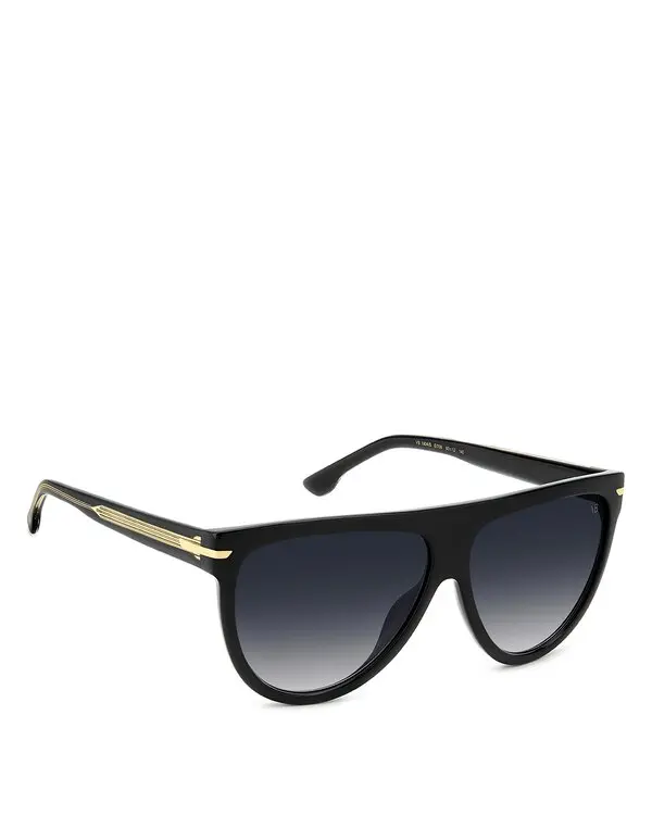 Victoria Beckham Square Flat Top Sunglasses - Black Crystal
