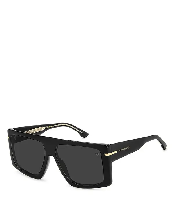 Victoria Beckham Rectangular Flat Top Sunglasses - Black