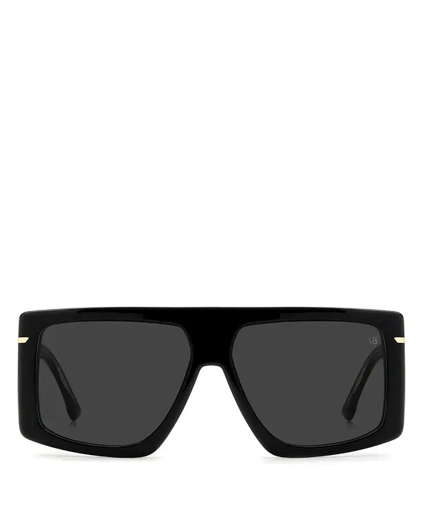 Victoria Beckham Rectangular Flat Top Sunglasses - Black