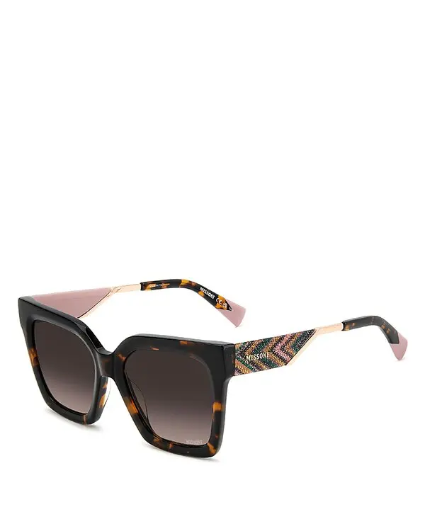 Missoni Square Sunglasses, 54mm - Havana
