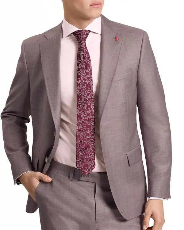 Ted Baker London Wright Sharkskin Modern Fit Suit Jacket - Mauve