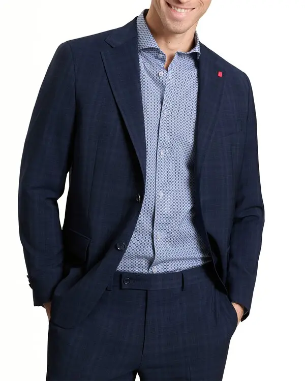 Ted Baker London Wright Plaid Modern Fit Suit Jacket - Navy