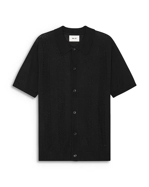 Nn07 Thor Button-up Cardigan Shirt - Deep Navy