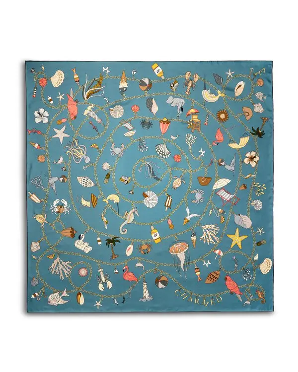 Echo Charmed Series Silk Scarf - Blue Shadow