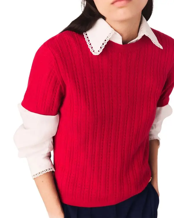 Maje Mapi Cable Knit Sweater