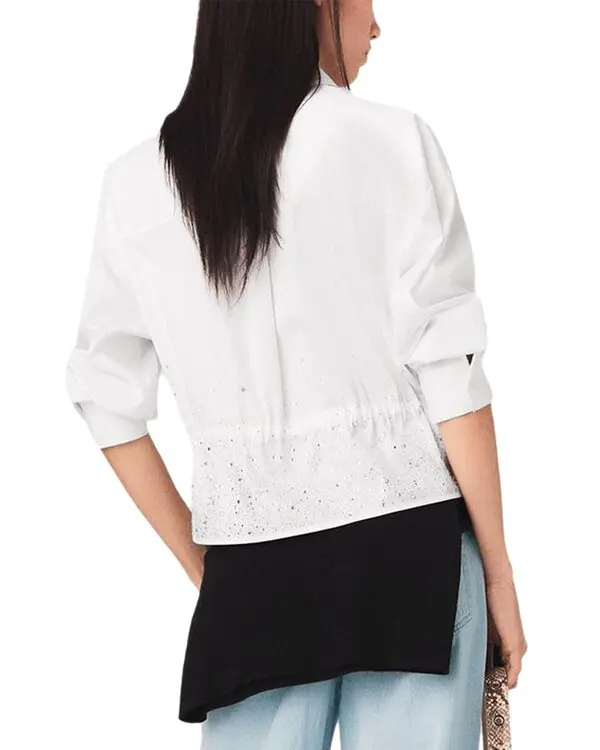 Maje Embellished Cotton Shirt