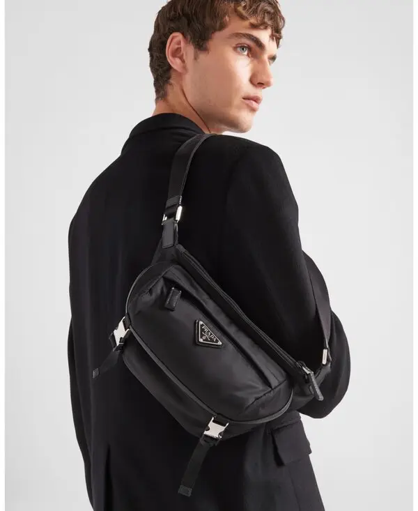 Prada Re-nylon And Saffiano Leather Shoulder Bag