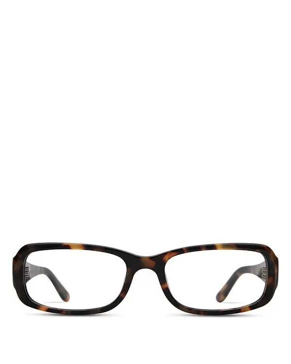 ELISA JOHNSON Avery Rectangular Optical Glasses - Brown Tortoise