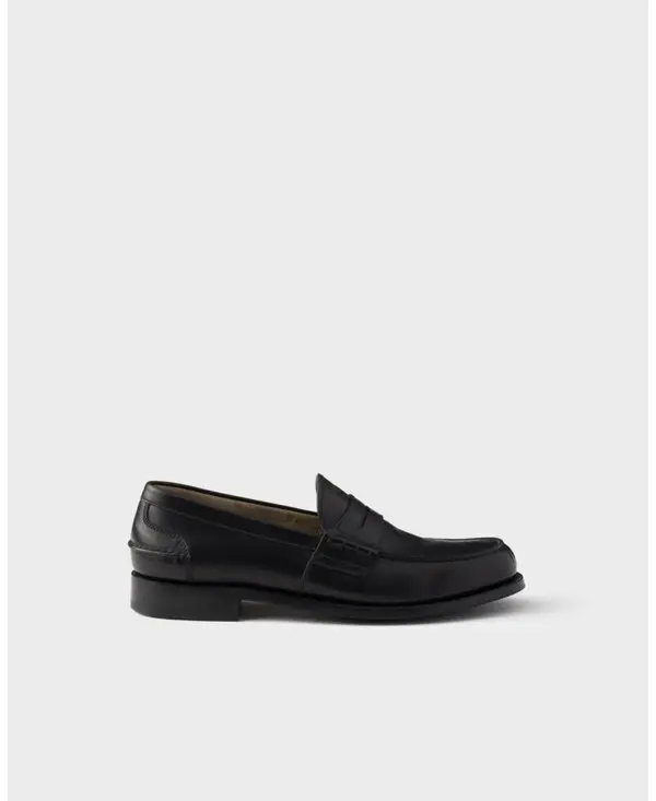 Prada Leather Loafers - Black