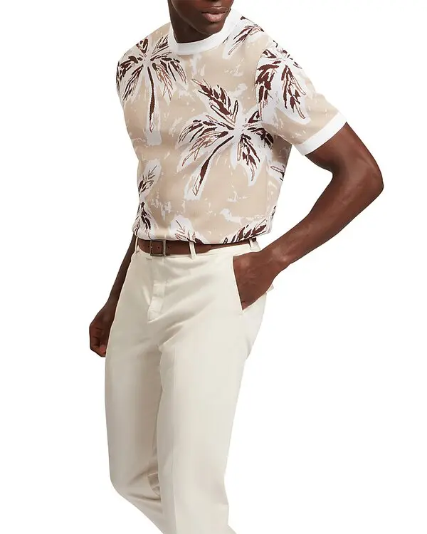 Ted Baker London Knit Leaf Print T-shirt