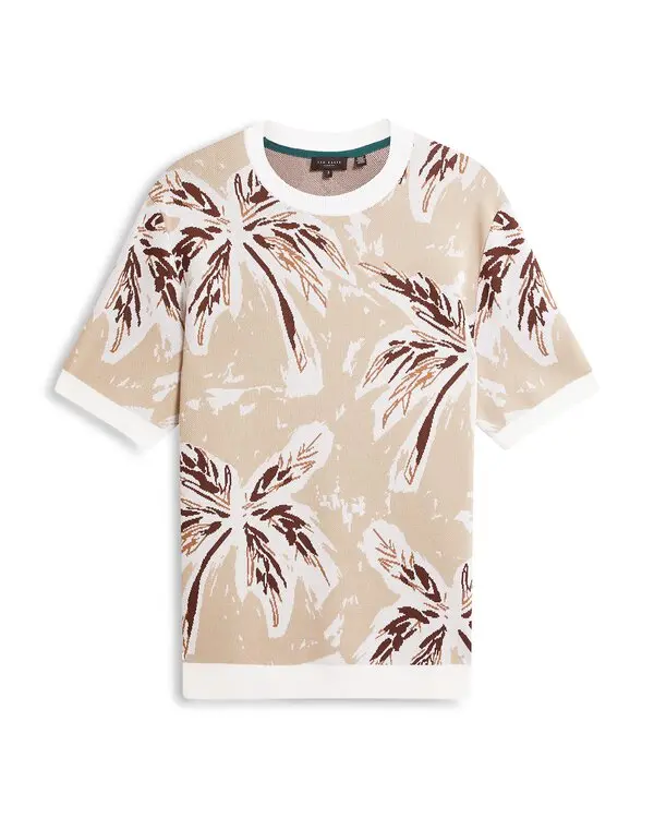 Ted Baker London Knit Leaf Print T-shirt